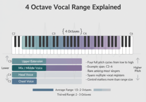 4 Octave Vocal Range – Singers, Notes & How to Get It